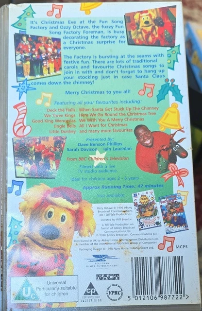 CHRISTMAS AT THE Fun Song Factory VHS (1996) Kids Music Children ...