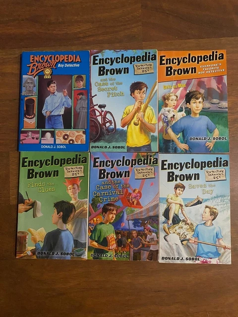 6 ENCYCLOPEDIA BROWN Boy Detective Books Donald J. Sobol Chapter Books ...