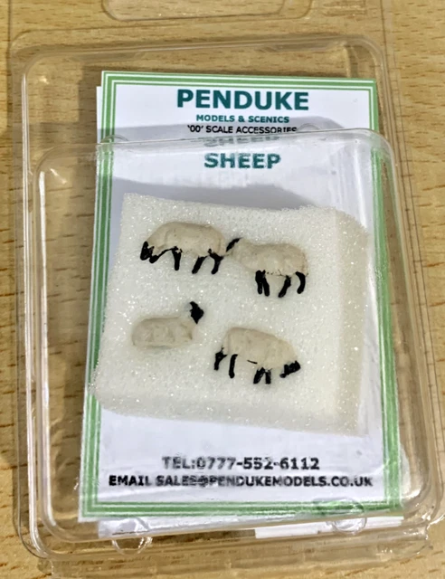 SHEEP H0 SCALE X 4 MODEL RAILWAY/FARM SUPERIOR HAND PAINTED £5.99 ...