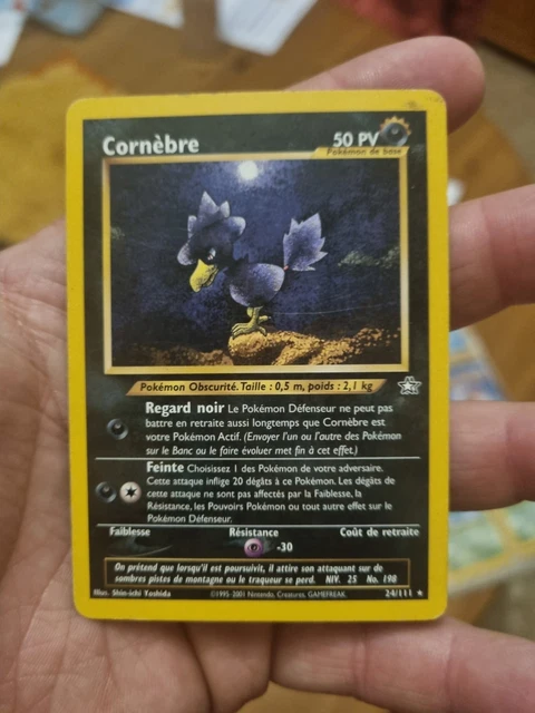 CARTE POKÉMON RARE Cornèbre 24/111 Néo Génésis Français Edition 2 ...
