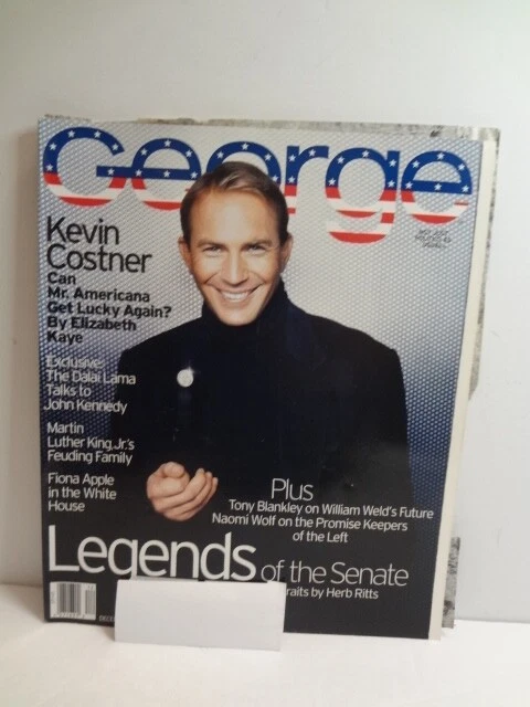 GEORGE MAGAZINE- KEVIN COSTNER December 1997 JFK Jr Magazine ~ American ...