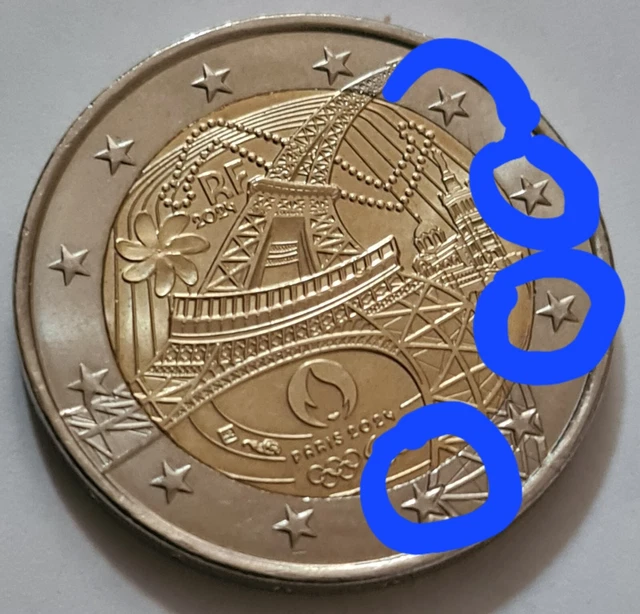 PIÈCE 2 EUROS jeux olympiques 2024 "La Semeuse" EUR 250,00 - PicClick FR