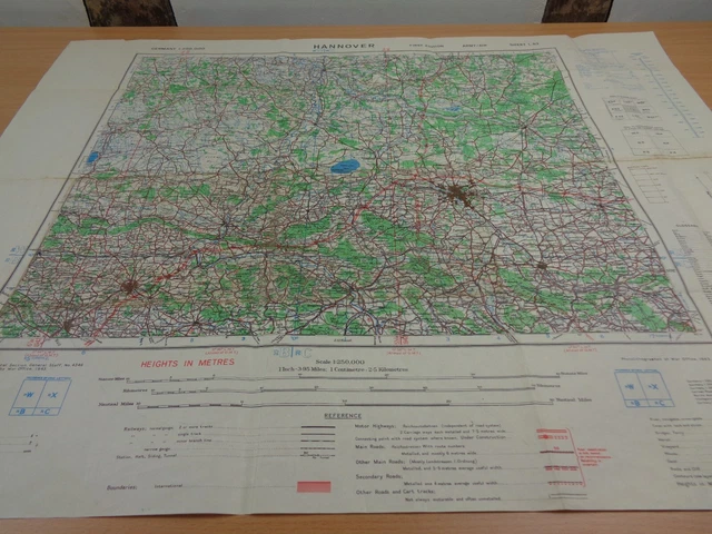 WW2 RAF / Army map of GERMANY entitled "HANNOVER" (October 1944) £29.99 ...