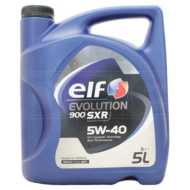 ELF EVOLUTION 900 SXR 5W-40 5W40 Engine Oil - 5 Litres 5L for Renault ...