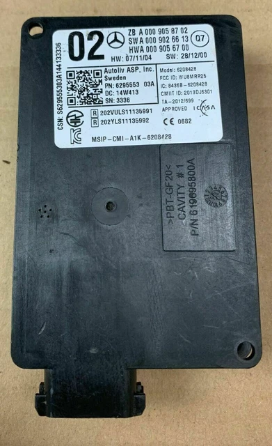 MERCEDES-BENZ W205 W212 Radar Sensor Sensor Control Unit A0009058702 ...