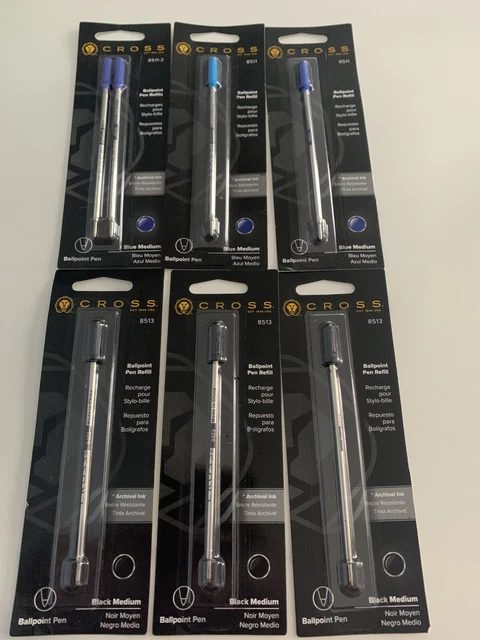 CROSS BUNDLE OF 7 Ballpoint Pen Refills 8511 & 8513 £10.00 - PicClick UK