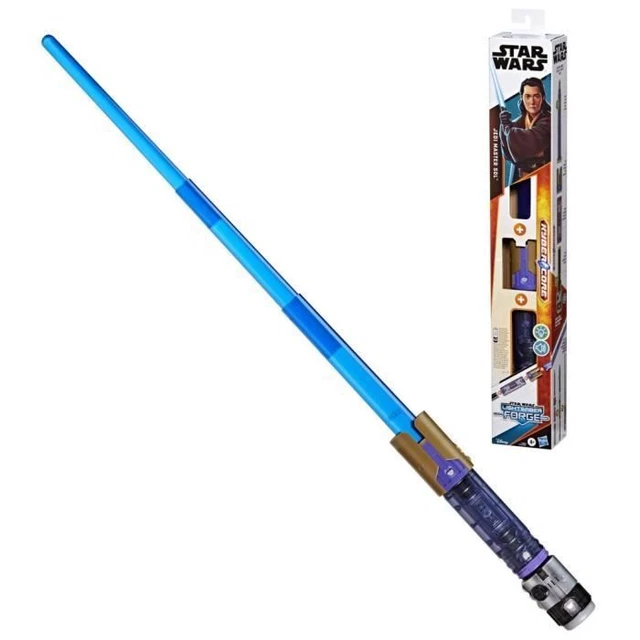 SABRE LASER ÉLECTRONIQUE Maître Jedi Sol, bleu personnalisable officiel ...