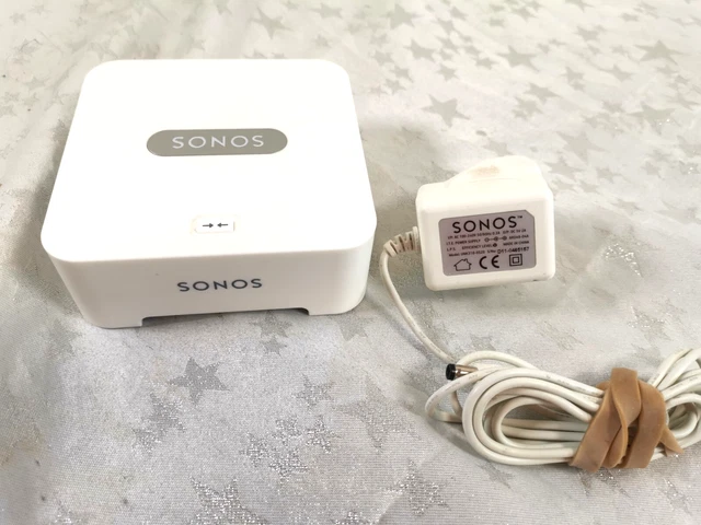 SONOS BRIDGE WIRELESS Zone Bridge Multi Room Hub White + Power Cable £9 ...