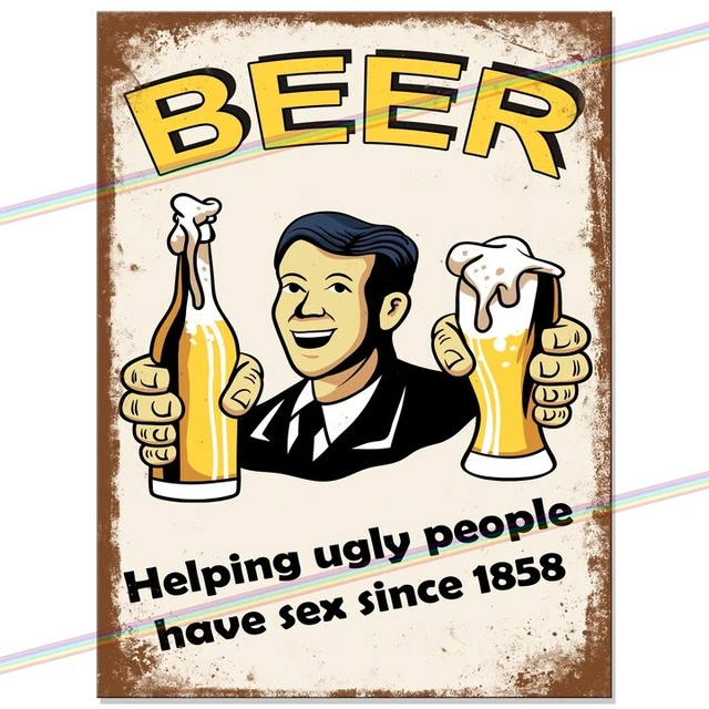 Metal Sign Man Cave Retro Pub Bar Vintage Wall Plaque Beer Garage Shed