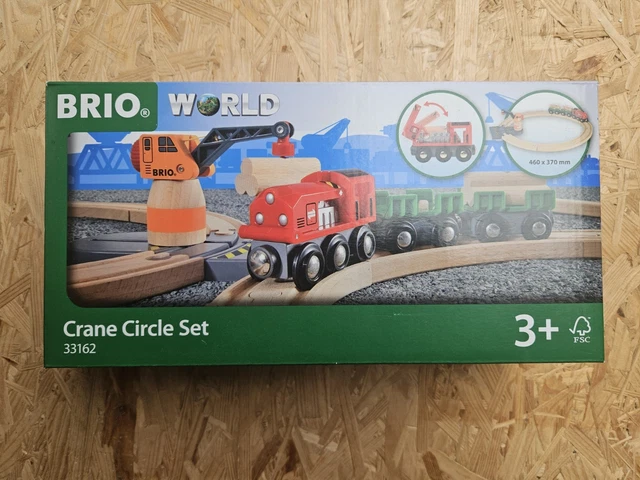 BRIO WORLD CRANE Circle Set 33162 2011 Wooden Train Railway New Boxed £ ...