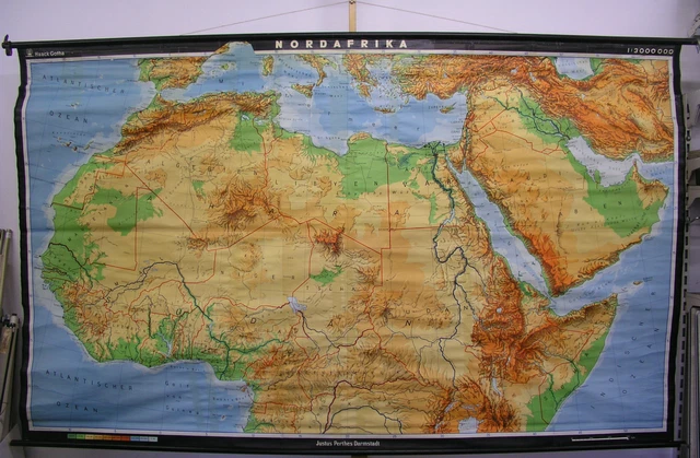 SCHOOL WALL MAP Wall Chart Roll Chart Card Africa North Africa 279x169c ...