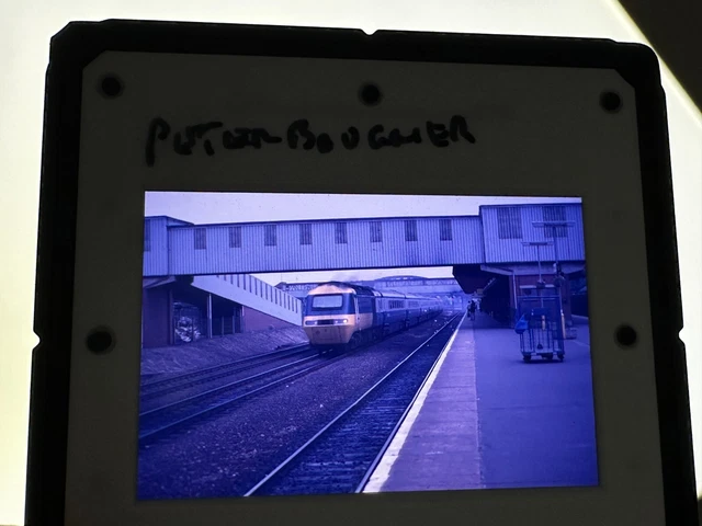 ORIGINAL 35MM RAILWAY Slide BR Blue Class 43 HST at Peterborough ...