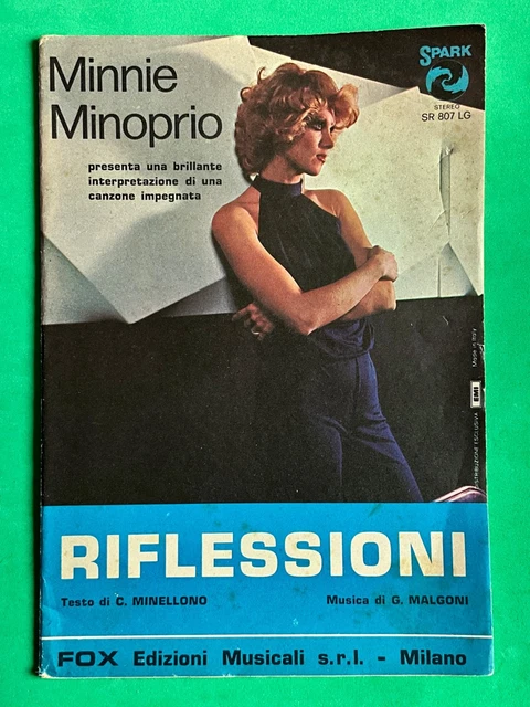 MINNIE MINOPRIO Raro SPARTITO 1972 Musicale RIFLESSIONI Mariel SE UN ...