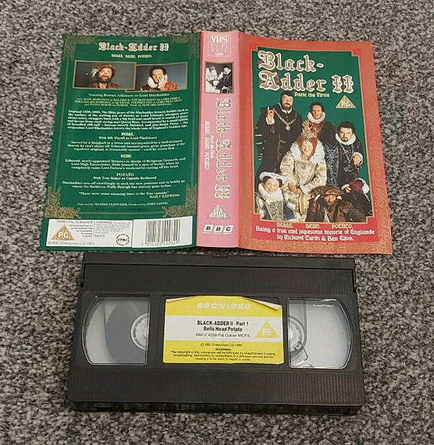BLACKADDER II BELLS Head Potato Bbc Video Sleeve And Tape Only Pal Vhs ...