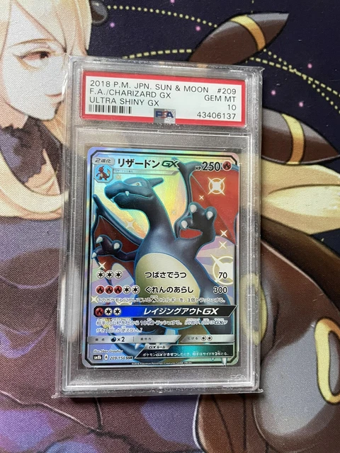 CHARIZARD GX SM8B 209 Shiny Hidden Fates Ultra Shiny Psa 10 Japanese ...