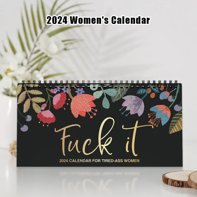 2024 SWEAR WORD Calendar with Coil Hanging Wall Calendar for Home ...