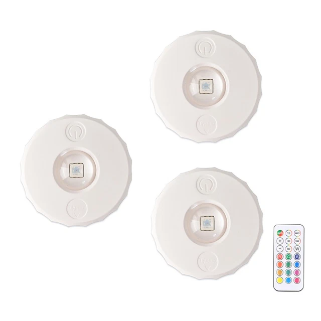 PUCK LIGHTS LED RGB Dimmable Under Cabinet Lighting with Remote ...