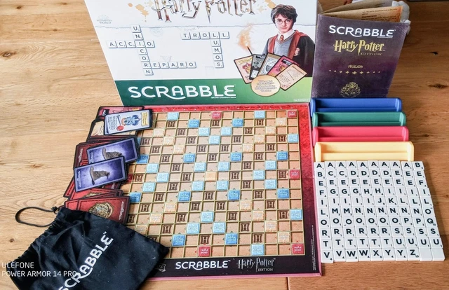 MATTEL GAMES SCRABBLE Harry Potter Edition, Board Game, 3-4 Players ...