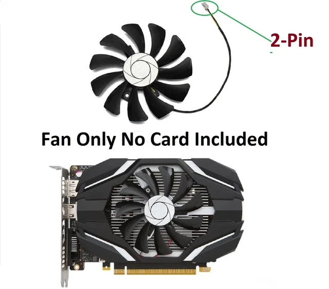 FAN FOR MSI GTX 1050 Ti 4G Replacement GPU Cooler Fan 85mm 2 pin ...
