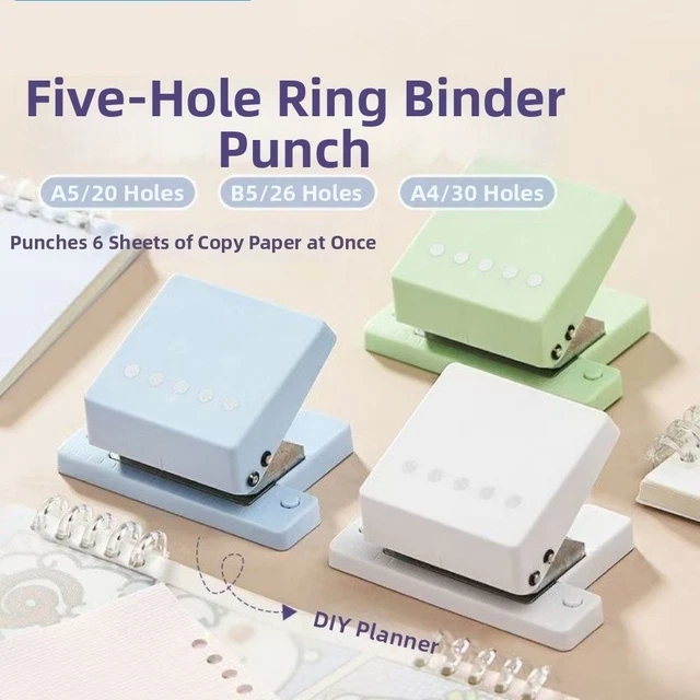 MINI SIZE PAPER Hole Puncher Loose Leaf DIY Book Page Stitcher Book ...