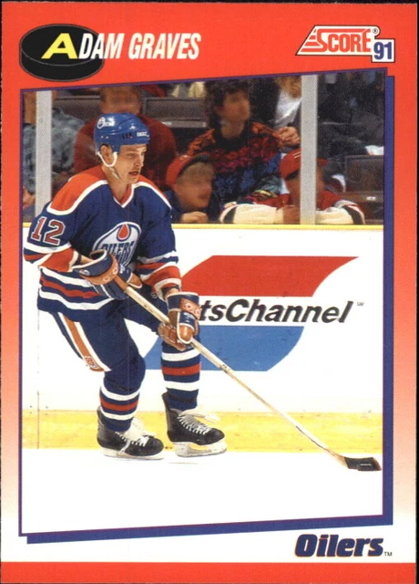1991-92 SCORE CARTE de hockey bilingue canadien des Oilers #235 Adam ...
