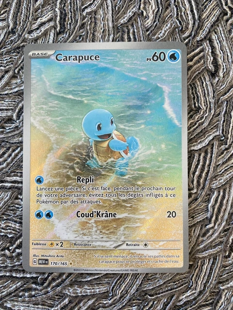 CARTE POKEMON ECARLATE et violet 151 Carapuce 170/165 FR EUR 25,50 ...