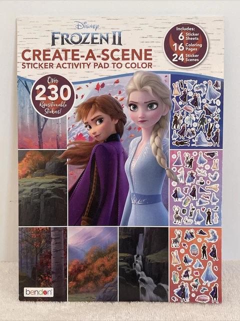 DISNEY FROZEN II Create-A-Scene Sticker Activity Pad To Color $4.00 ...