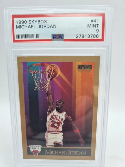 1990-91 SKYBOX MICHAEL Jordan Chicago Bulls iconic card #41. PSA 9 MINT ...