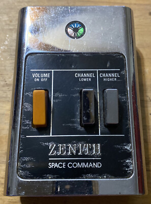 VINTAGE ZENITH SPACE COMMAND 3-BUTTON TV REMOTE W/ ORANGE BUTTON £143. ...