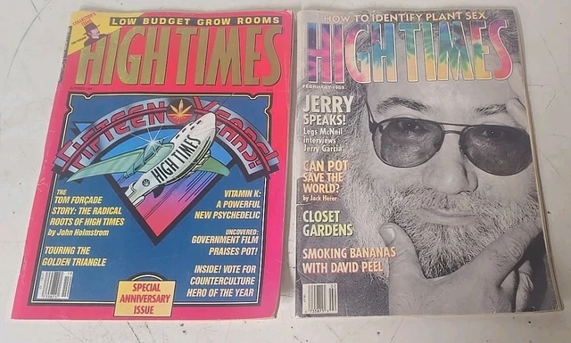 HIGH TIMES MAGAZINE Lot 1989 Jerry Garcia Fifteen Year Anniversary ...