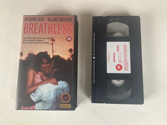 VINTAGE RARE BREATHLESS Vhs Video Richard Gere Valerie Kaprisky £7.99 ...