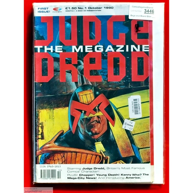 JUDGE DREDD MEGAZINE # 1 1st Issue a 2000AD Comic Book 1 10 90 UK 1990 ...
