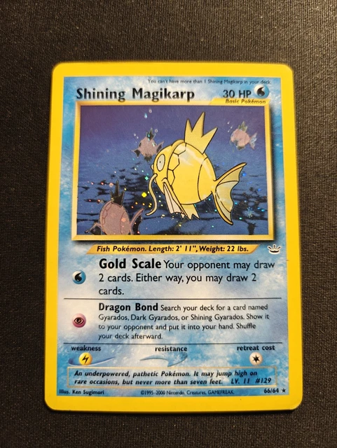 LP POKÉMON SHINING Magikarp 66/64 Holo Unlimited Neo Revelation EUR 195 ...