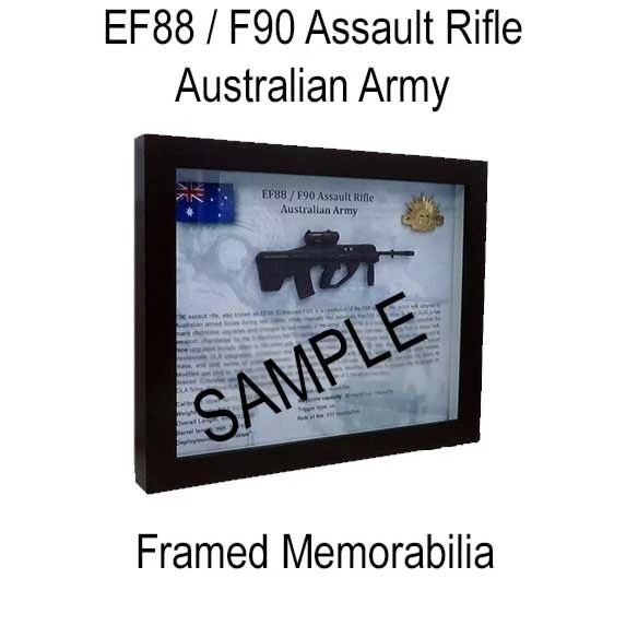 EF88 AUSTEYR ASSAULT Rifle, Australian Army - Framed Memorabilia $70.00 ...