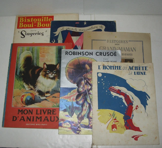 6 ALBUMS ILLUSTRÉS JEUNESSE 1950,BISTOUILLE & BOUI BOUI,GAYBADIN ...