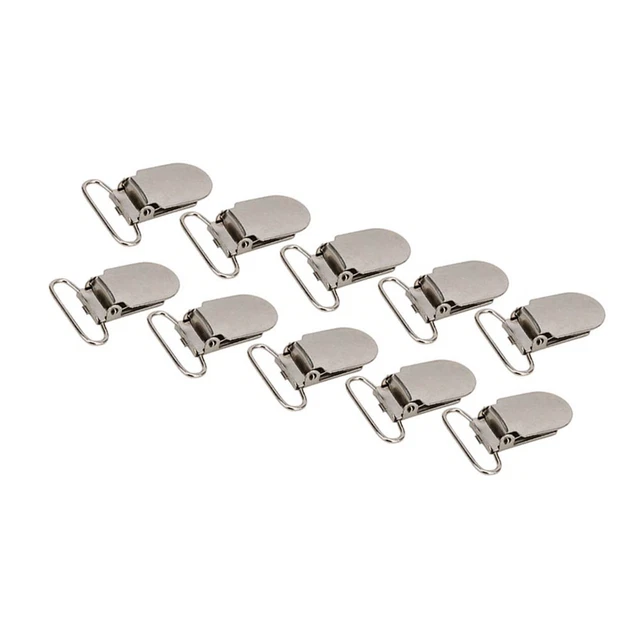20X METAL PACIFIER Suspender Clips Suspender Snap For Clothes Decor ...