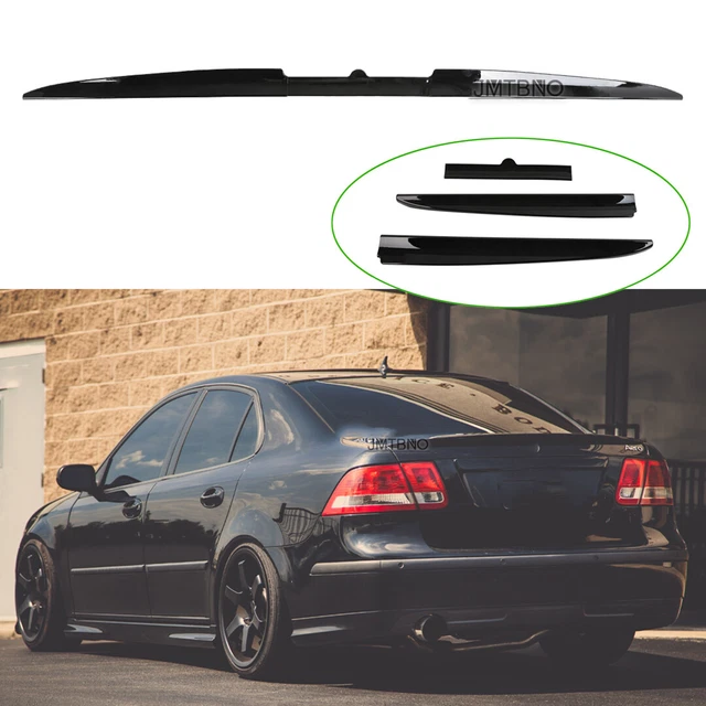 REAR TRUNK LIP Spoiler Boot Wing Lip Glossy Black 139cm For Saab 9-3 ...