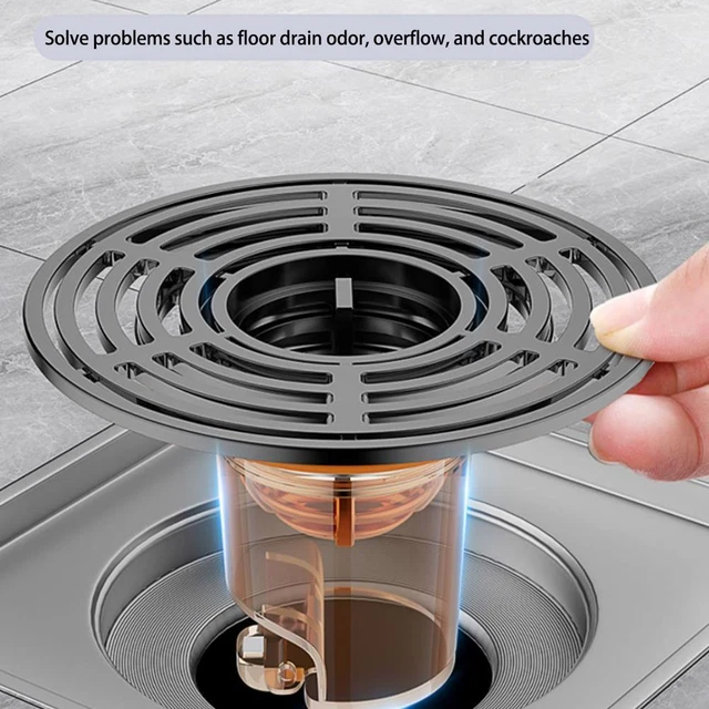 SHOWER FLOOR DRAIN Backflow Preventer Sewer Core Anti-Odor For Bathroom ...