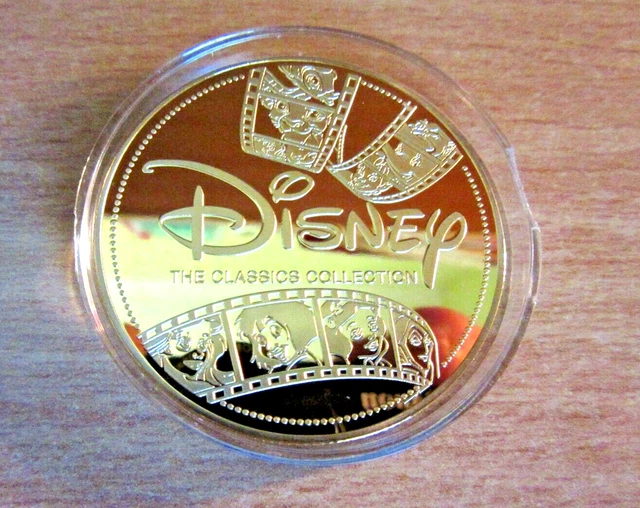 MÉDAILLE / PIÈCE Disney PL OR colorisée /LE LIVRE DE LA JUNGLE PENSEZ A ...