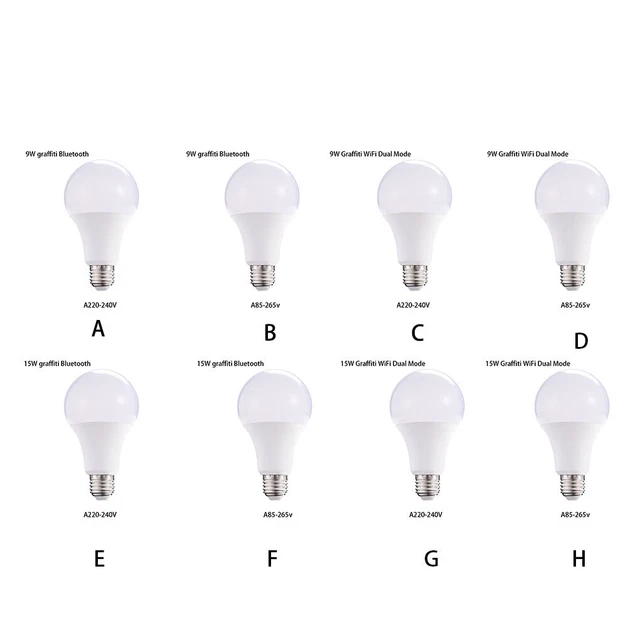 VOICE CONTROL CW Dimming And Color Grading Smart Led Bulb 16 Million ...