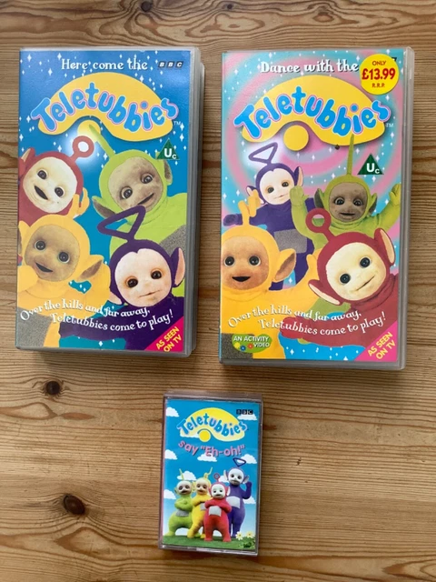 2X VINTAGE HERE COMES THE TELETUBBIES & DANCE WITH VHS VIDEO AND EH OH ...