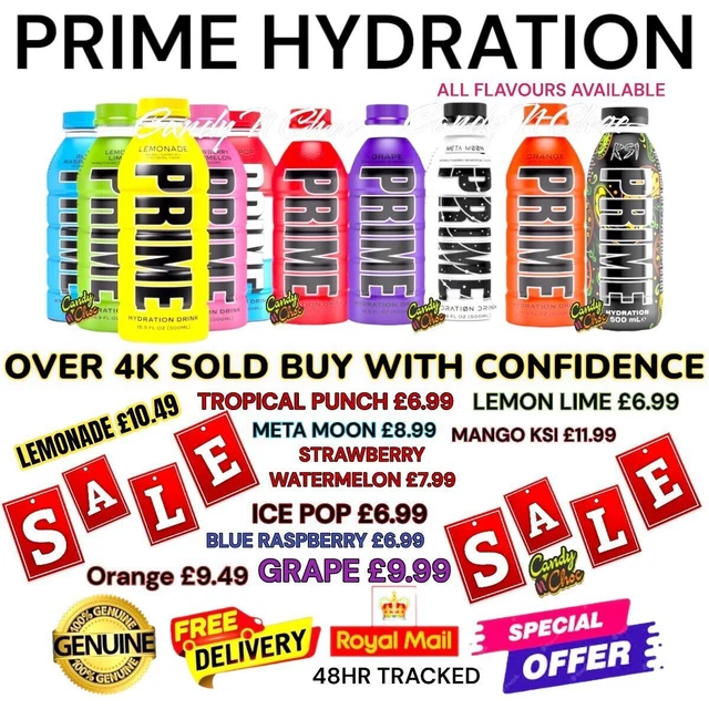 PRIME HYDRATION DRINK by Logan Paul & KSI ALL FLAVOURS. 5 CANS 1 OF ... PRIME HYDRATION DRINK by Logan Paul & KSI ALL FLAVOURS. 5 CANS 1 OF ...