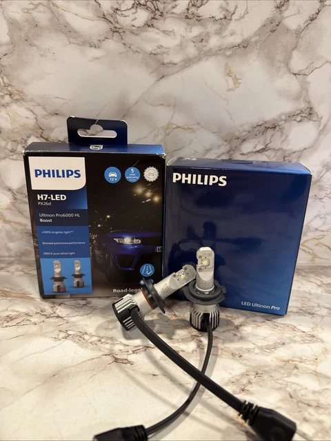 PHILIPS ULTINON PRO6000 Boost Moto H7-LED LED Headlight Bulb+300% ...