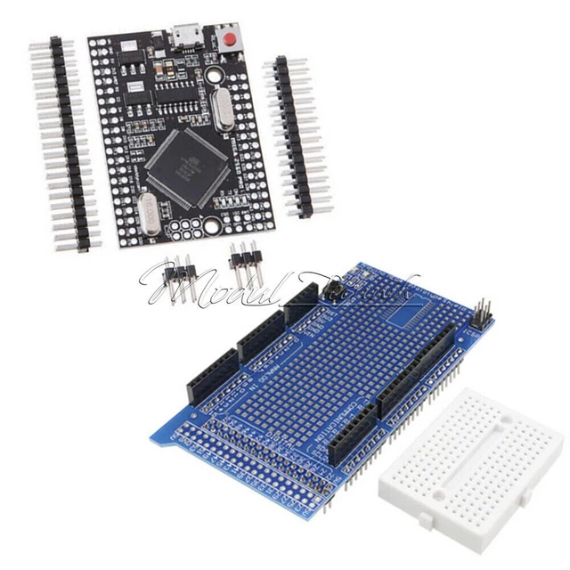 MEGA 2560 ATMEGA2560-16AU Pro USB CH340G/ProtoShield V3 Breadboard For Arduino £12.30 - PicClick UK
