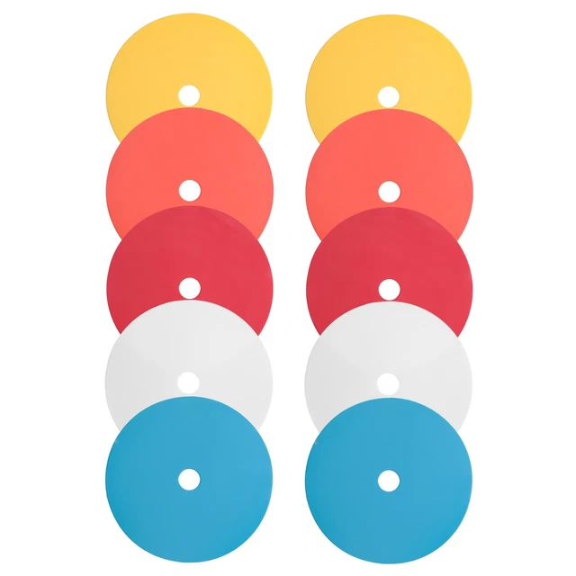 2X(10PACK FLAT DISC Markers Non-Slip Spots Markers Football ...