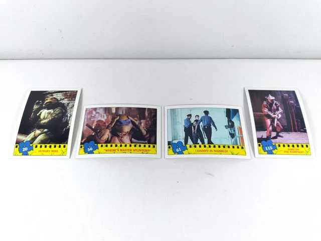 VINTAGE TMNT TEENAGE Mutant Ninja Turtles Movie Trading Cards - 4 Cards ...