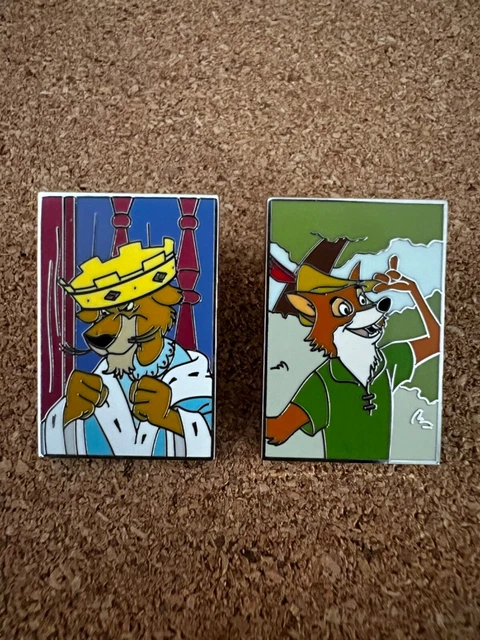 DISNEY HEROES & Villains Mystery Box Robin Hood & Prince John pin set £ ...