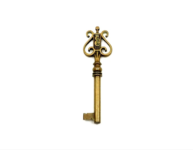 ANTIQUE CIRCA 1900 Brass Steinway Grand Piano Skeleton Key - Musical ...