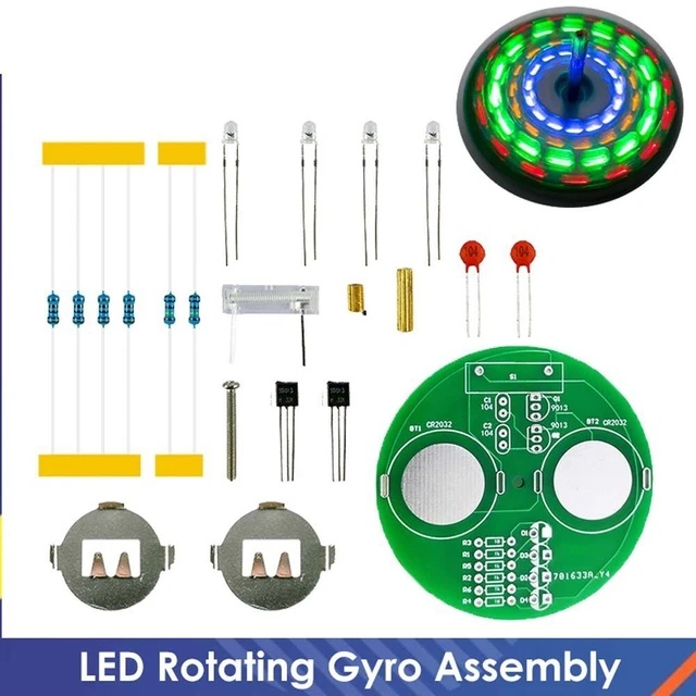 DIY ELECTRONIC KIT LED Gyro DIY Welding Rotating Sodering Project- £3. ...