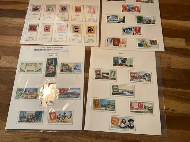 WORLD STAMPS ON Cigarette Card featuring Postage stamp 33 total well ...